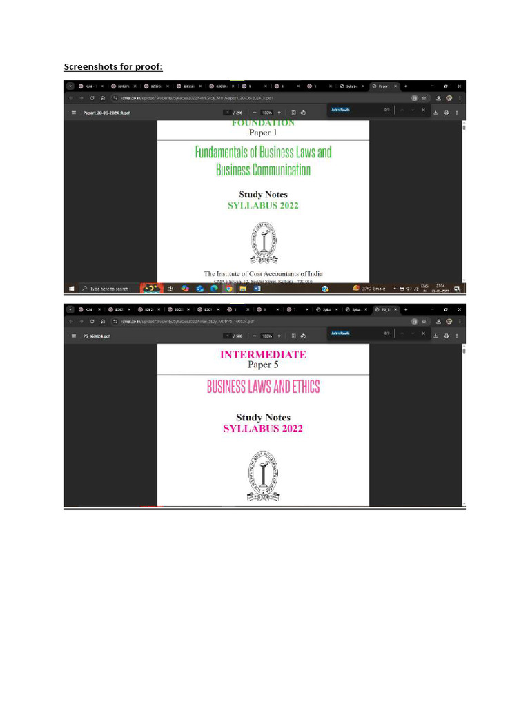 Screenshot For Proof | PDF
