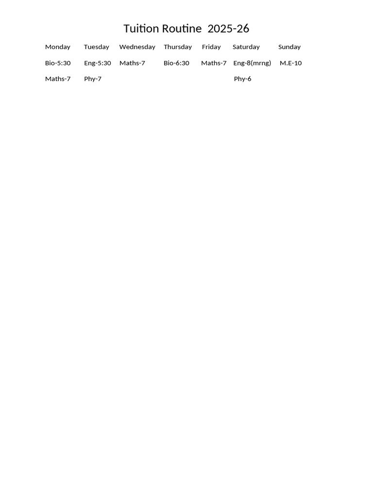 Tuition (2025-2026) | PDF