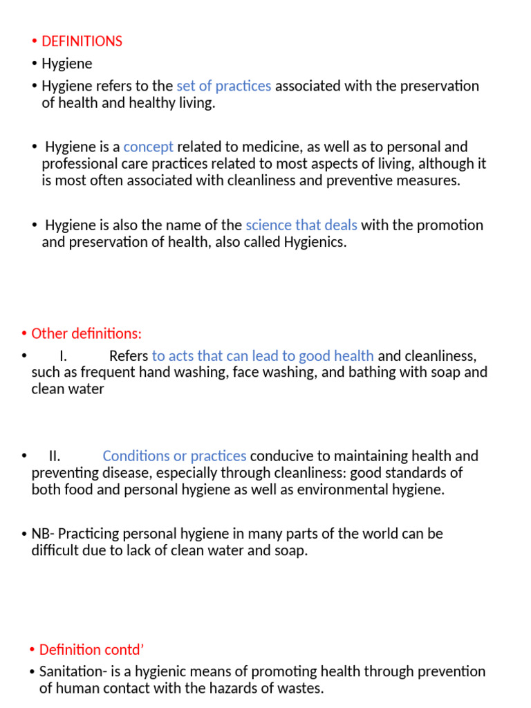 Understanding Hygiene and Sanitation Practices | PDF | Hygiene ...