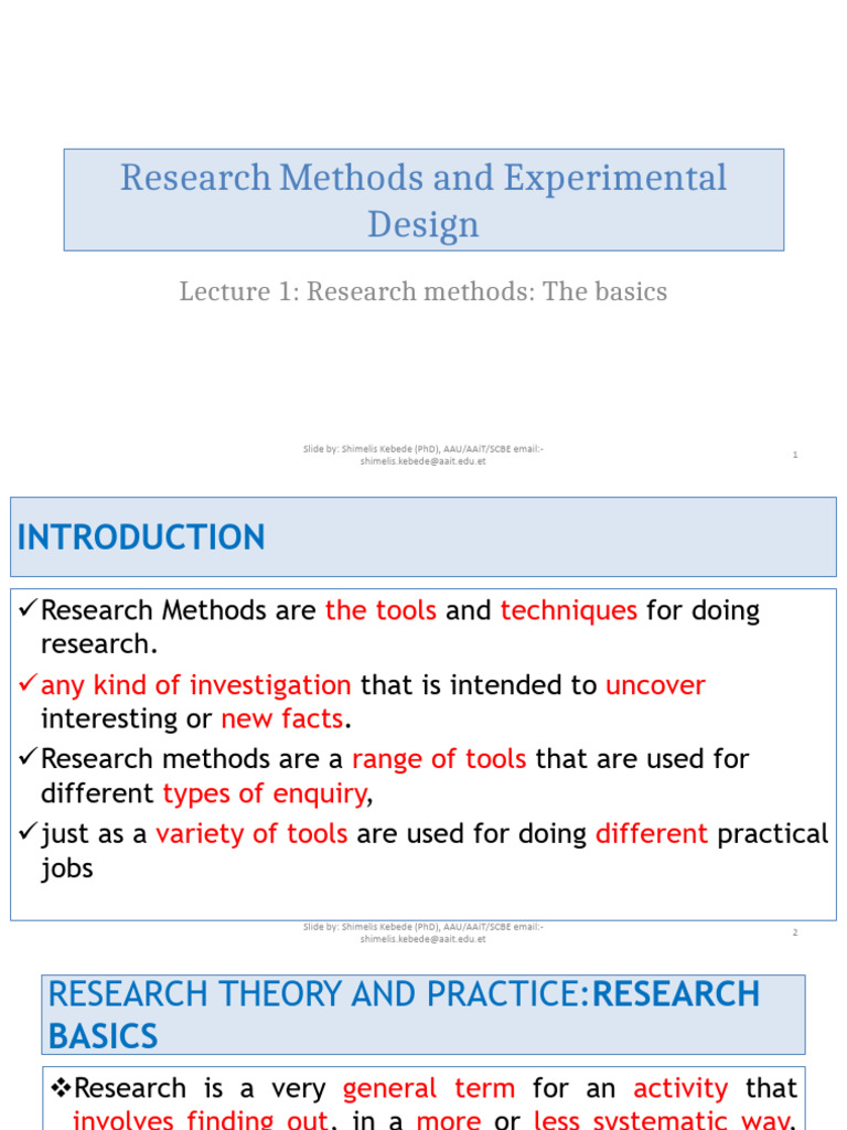 Research Methods and Designs Overview | PDF | Causality | Science