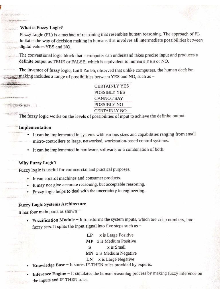 Module 3 Fuzzy Logic | PDF