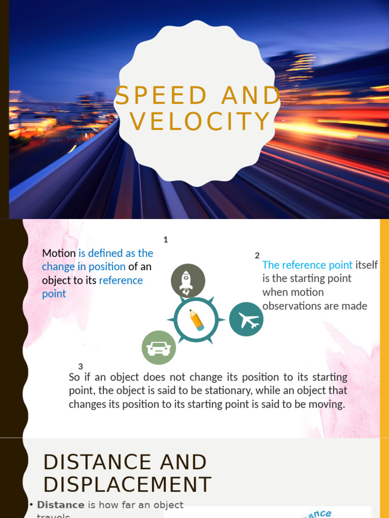 SPEED and VELOCITY | PDF | Speed | Velocity