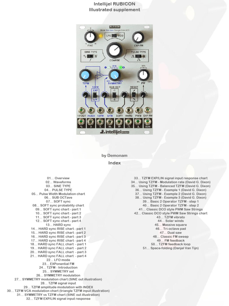 RUBICON Illustrated Supplement V1.0 | PDF | Frequency Modulation | Modulation