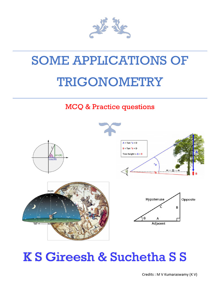 A-Some Applications of Trigonometry Question | PDF | Shadow | Angle