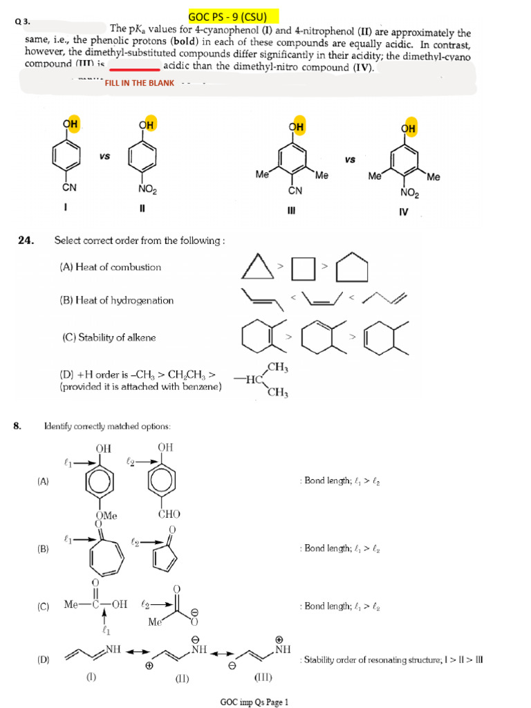 GOC Practice Sheet 9 | PDF