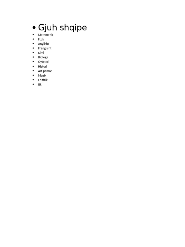 Gjuh Shqipe | PDF