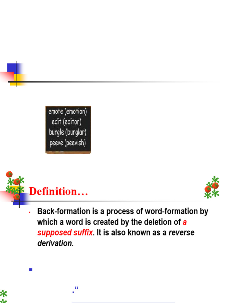 Understanding Back-Formation in English | PDF | Word | Linguistic ...