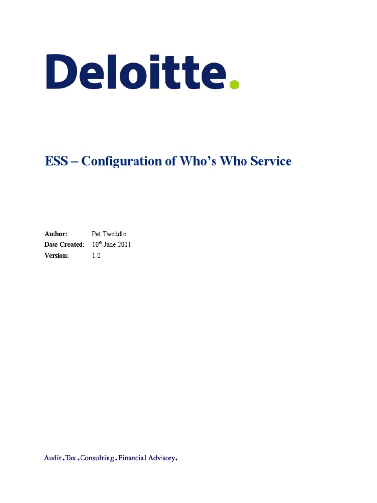 ESS Who's Who Configuration | PDF | File Format | Photograph