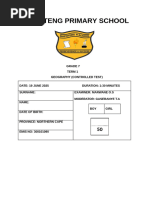 Grade 4 Geography Term 3 Paper | PDF