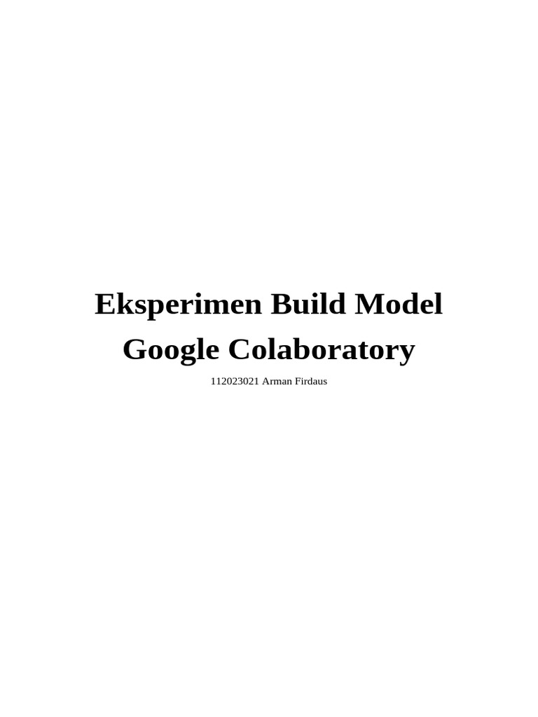Eksperimen Build Model - HCIA AI 2024 | PDF | Applied Mathematics | Artificial Intelligence