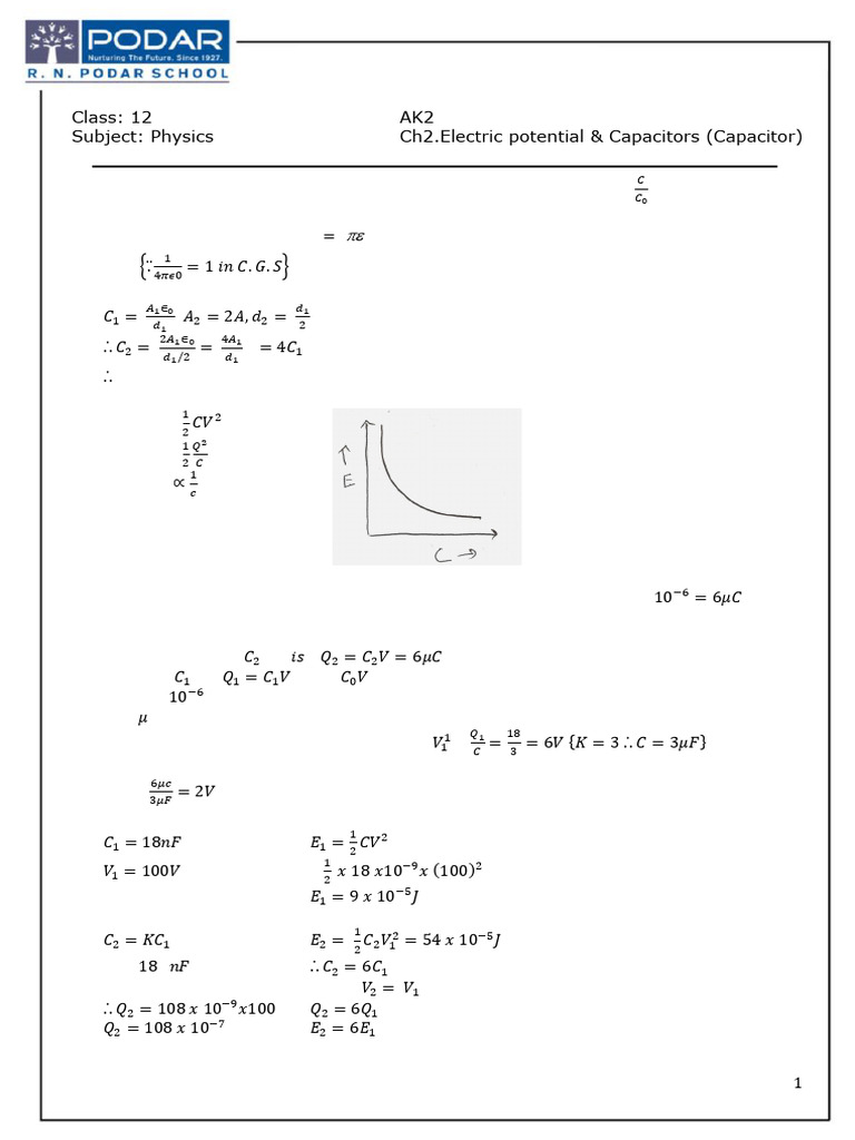 Capacitor Theory and Dielectric Effects | PDF | Capacitor | Capacitance