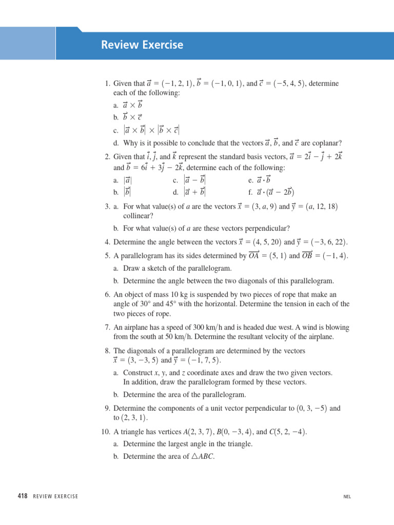 Vector Analysis and Geometry Exercises | PDF | Euclidean Vector | Area