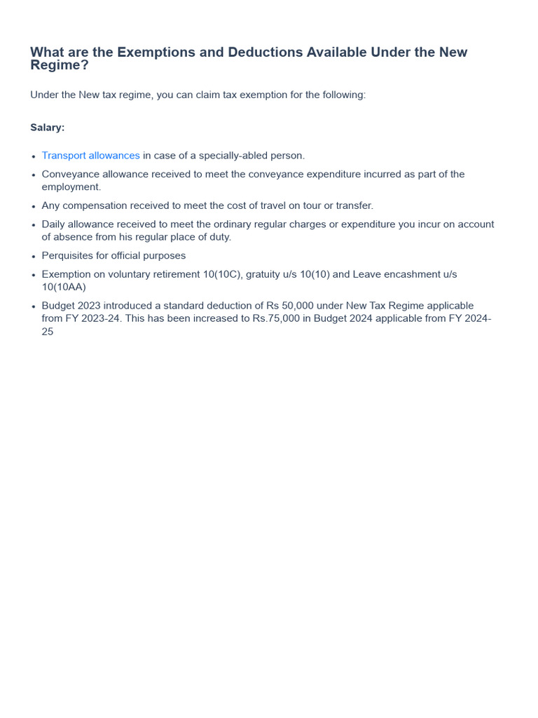 Deductions and Exemptions under 115BAC | PDF