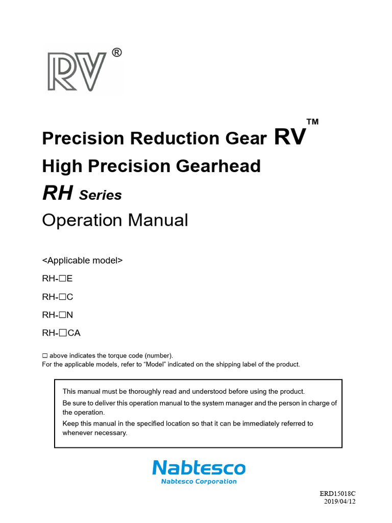 RH Manual | PDF | Screw | Gear