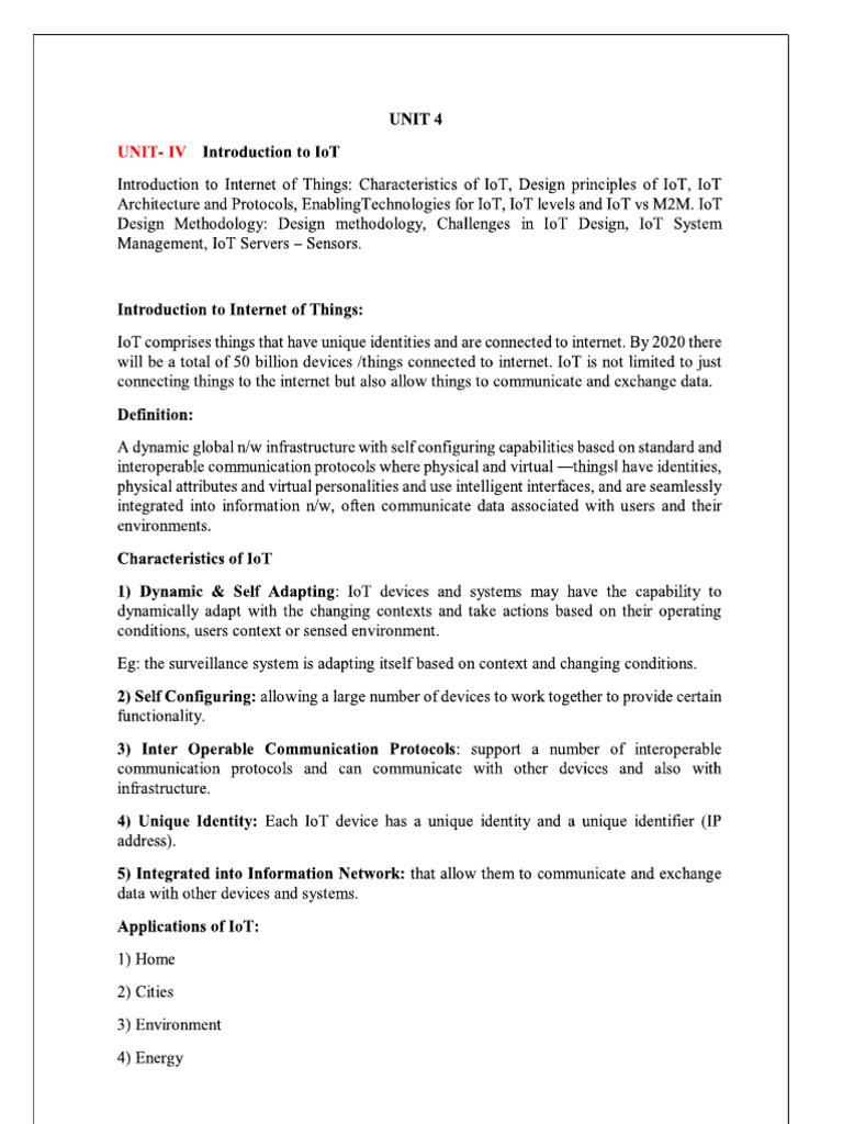 IOT Notes | PDF