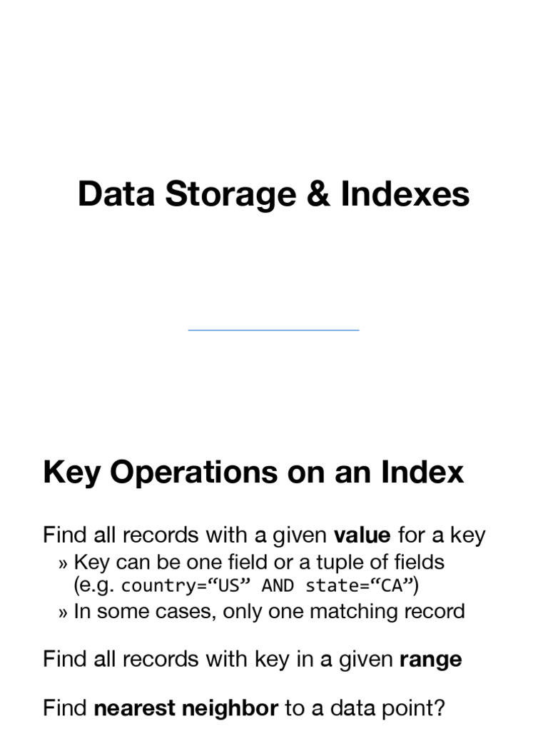 ADB Course Chapter - 3.2 Indexes | PDF | Database Index | Information Technology