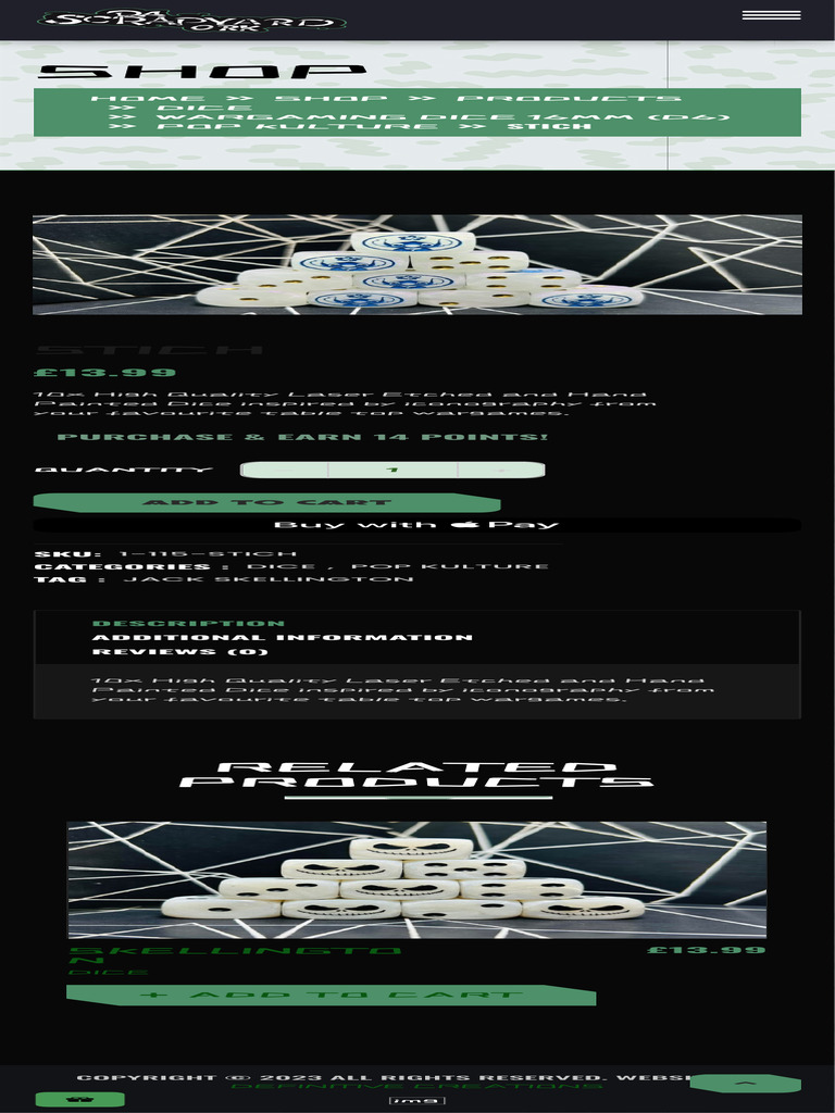 Stich Dice - Da Scrapyard Ork | PDF