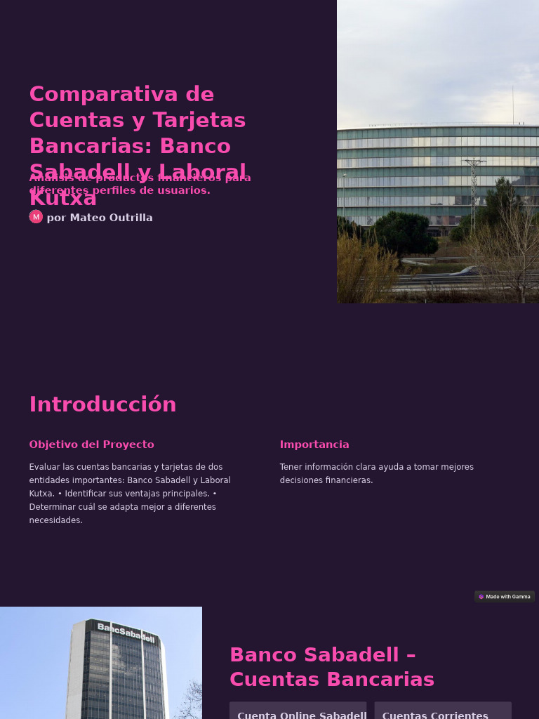 Comparativa de Cuentas y Tarjetas Bancarias Banco Sabadell y Laboral ...