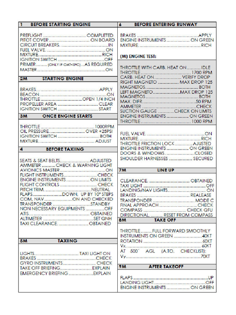C152 Normal Checklist | PDF