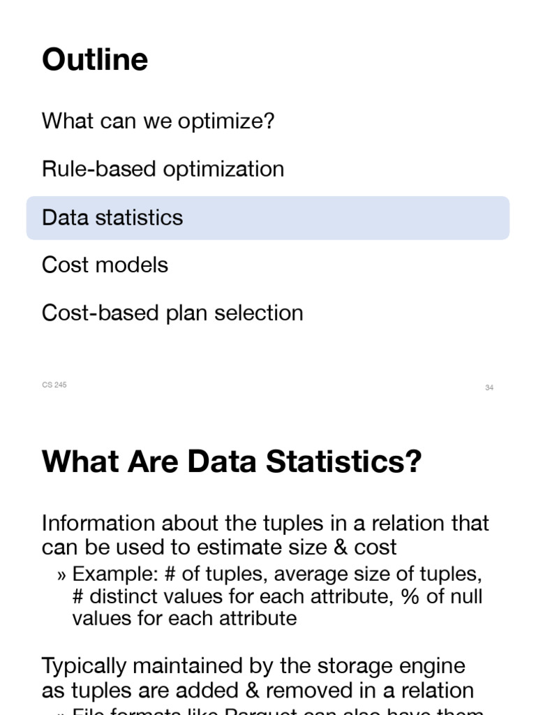 ADB-Course-Chapter - 4.3 - Query Optimization CBA | PDF | Database ...