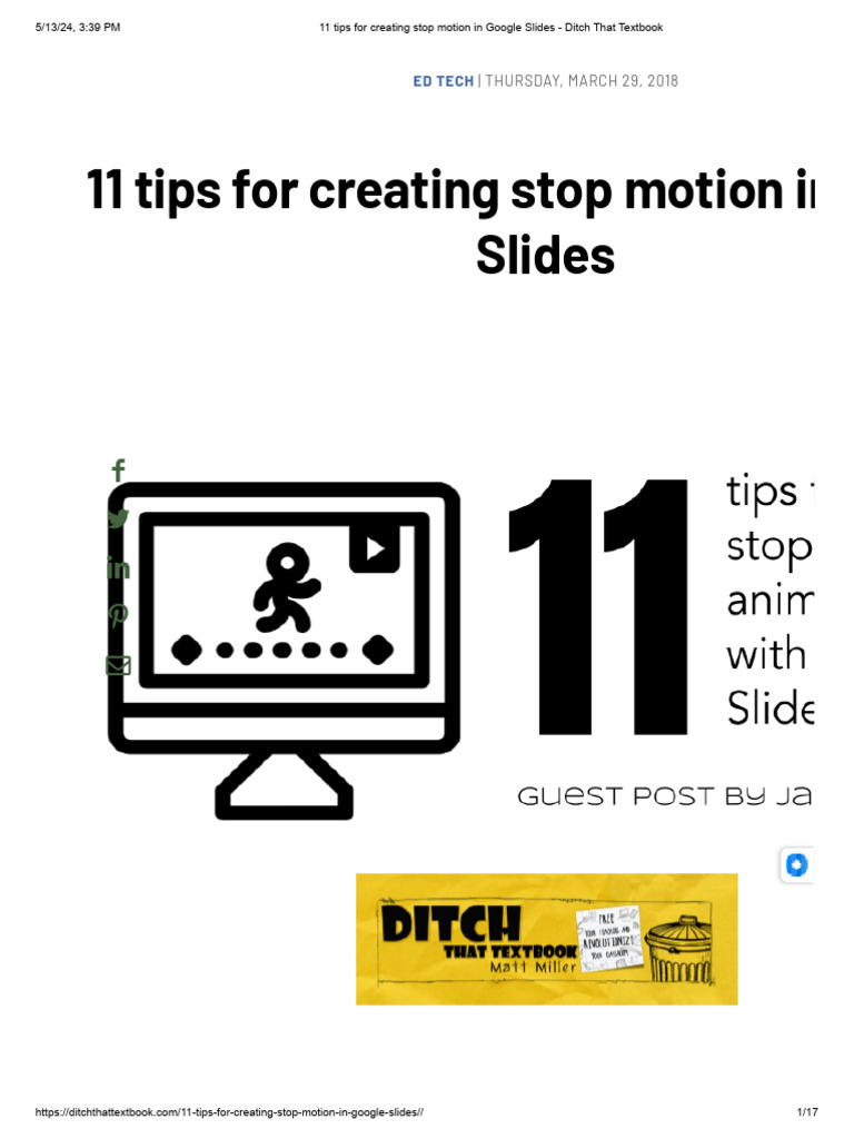 11 Tips For Creating Stop Motion in Google Slides - Ditch That Textbook ...