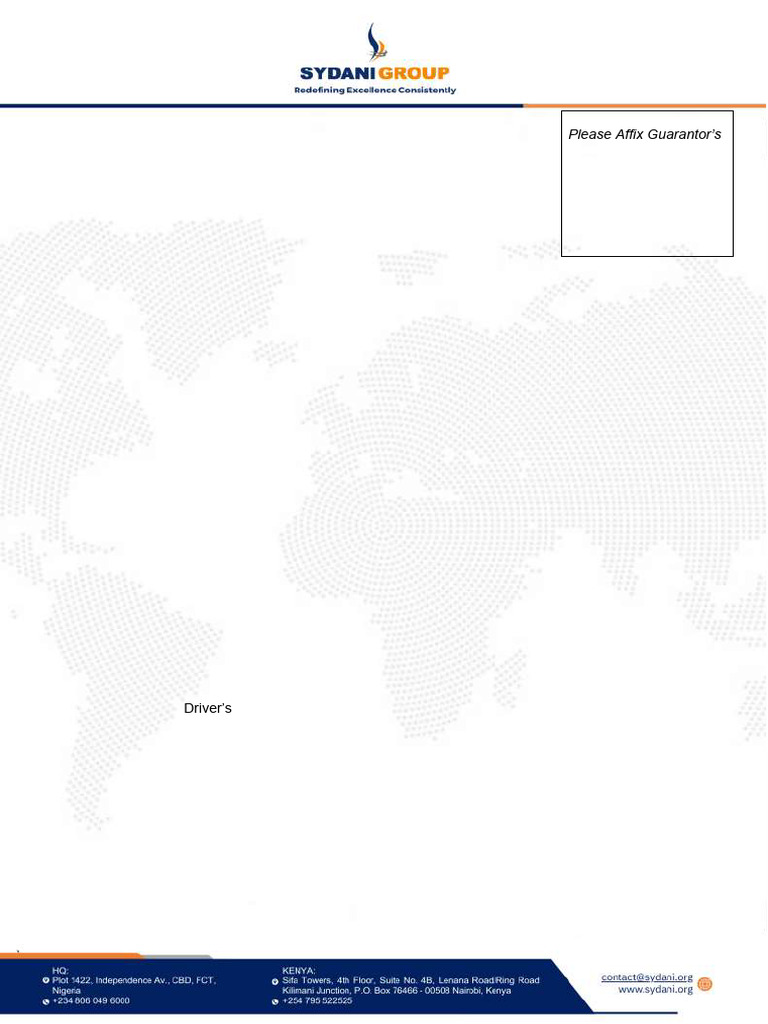 Sydani Group - Guarantor Form | PDF | Identity Document
