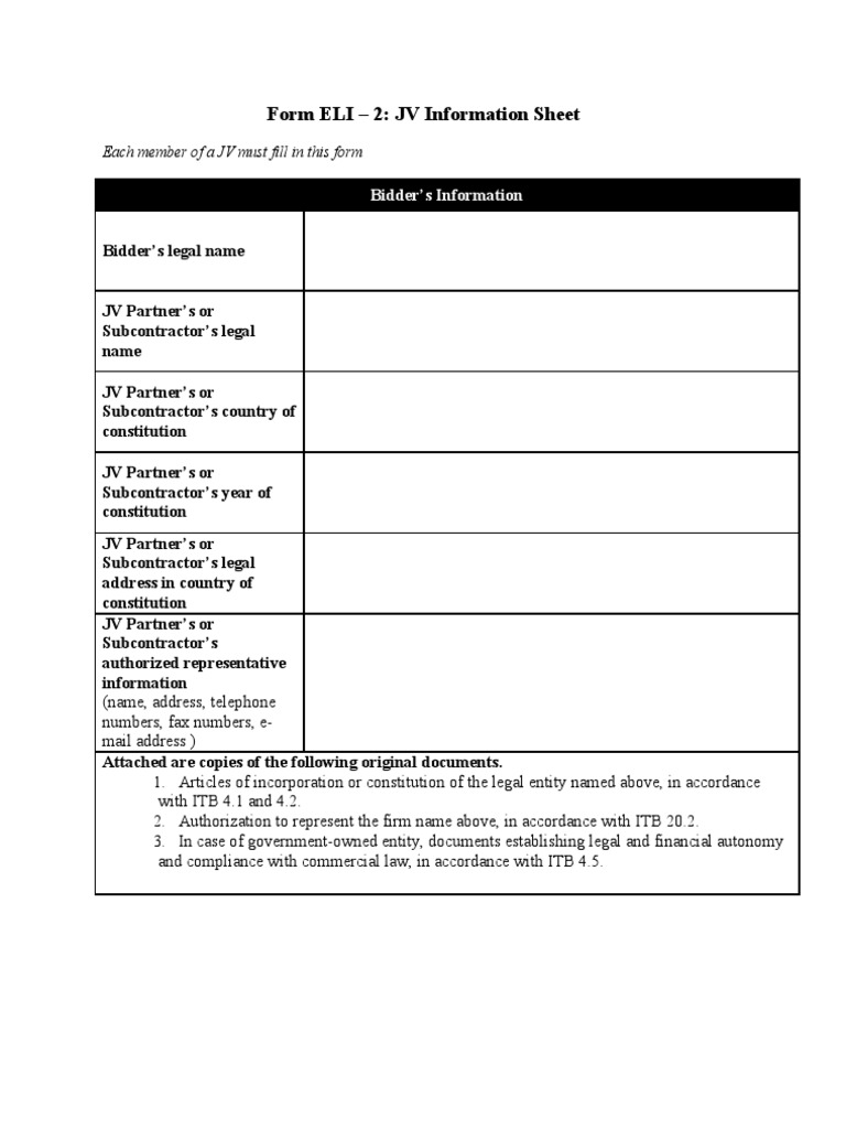 Form ELI - 2 | PDF | Law