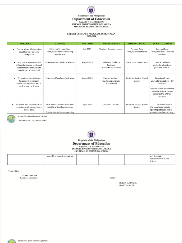 Career Guidance Plan | PDF