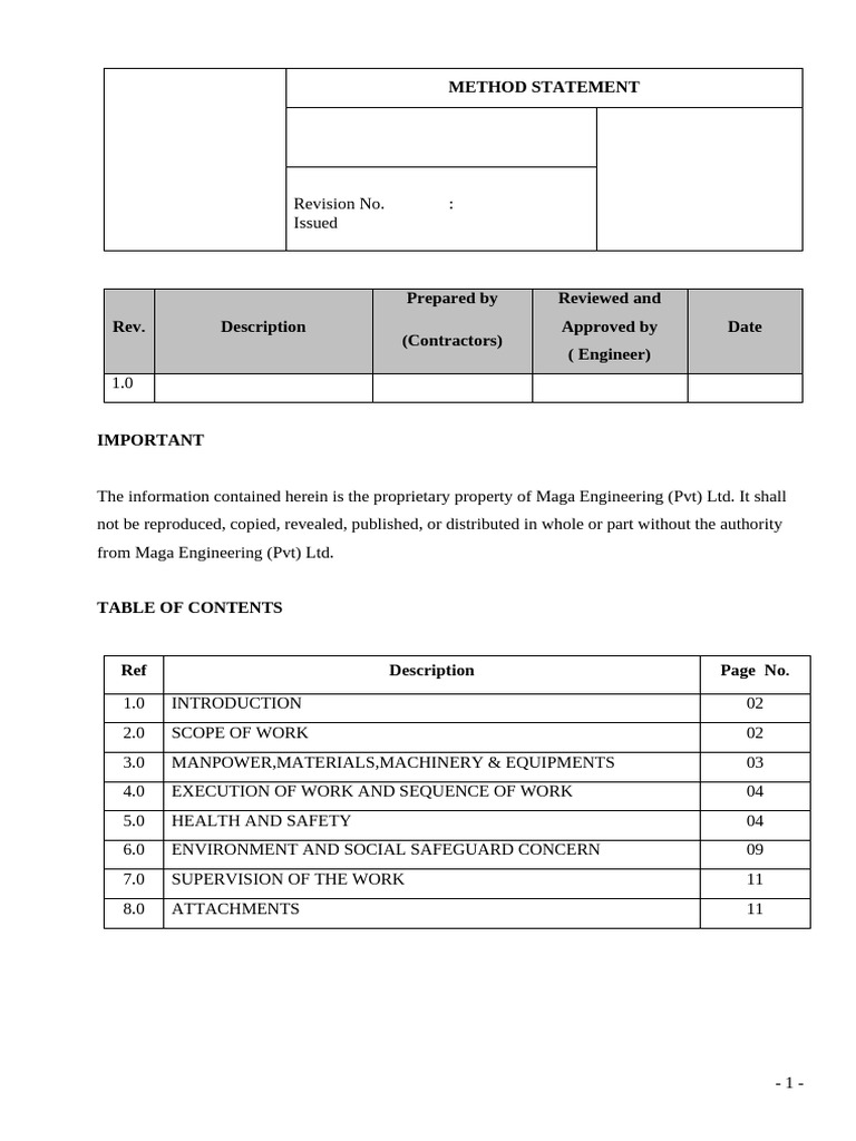 Method Statement For Backfilling | PDF | Personal Protective Equipment | Safety