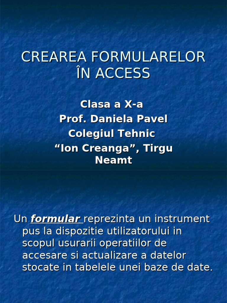 Formulare Access | PDF