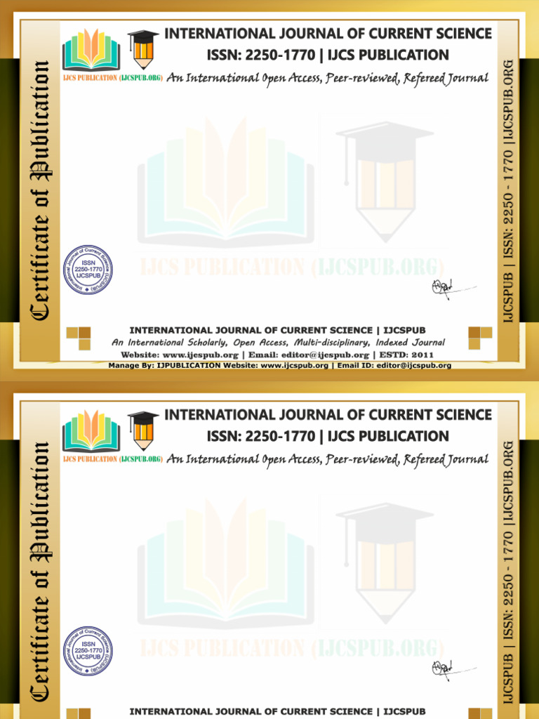 IJCSPUB 300807_Certificate | PDF | Scholarly Communication | Academic ...