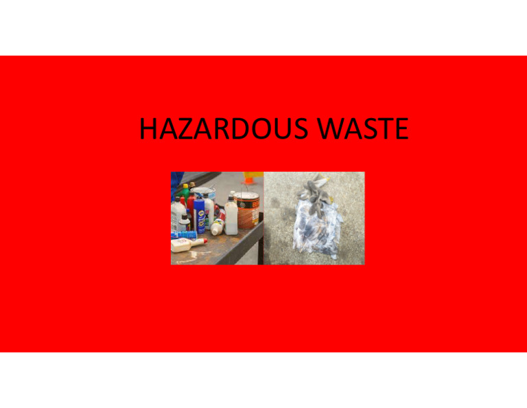 Hazardous Waste | PDF