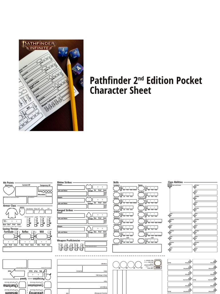 PFCharacterSheet PocketVersion v2 Letter | PDF | Role Playing Games