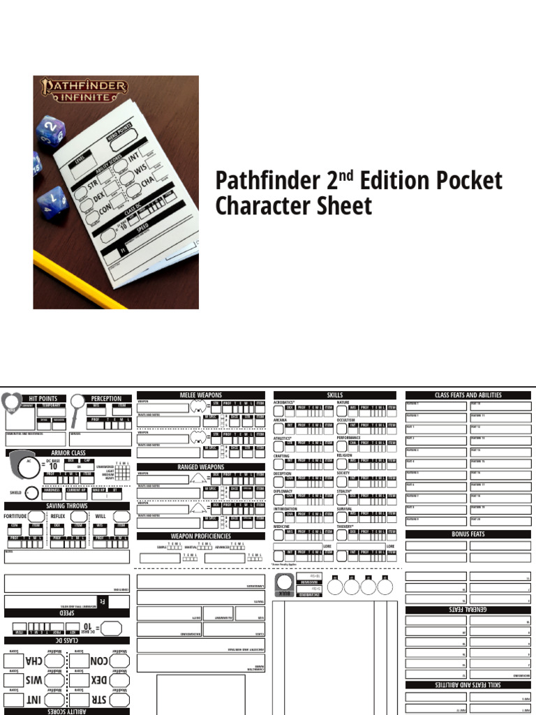 PFCharacterSheet PocketVersion A4 | PDF | Role Playing Games | Tabletop ...
