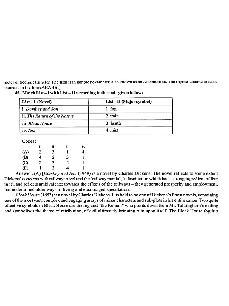 Matching MCQ 2010-2020 | PDF