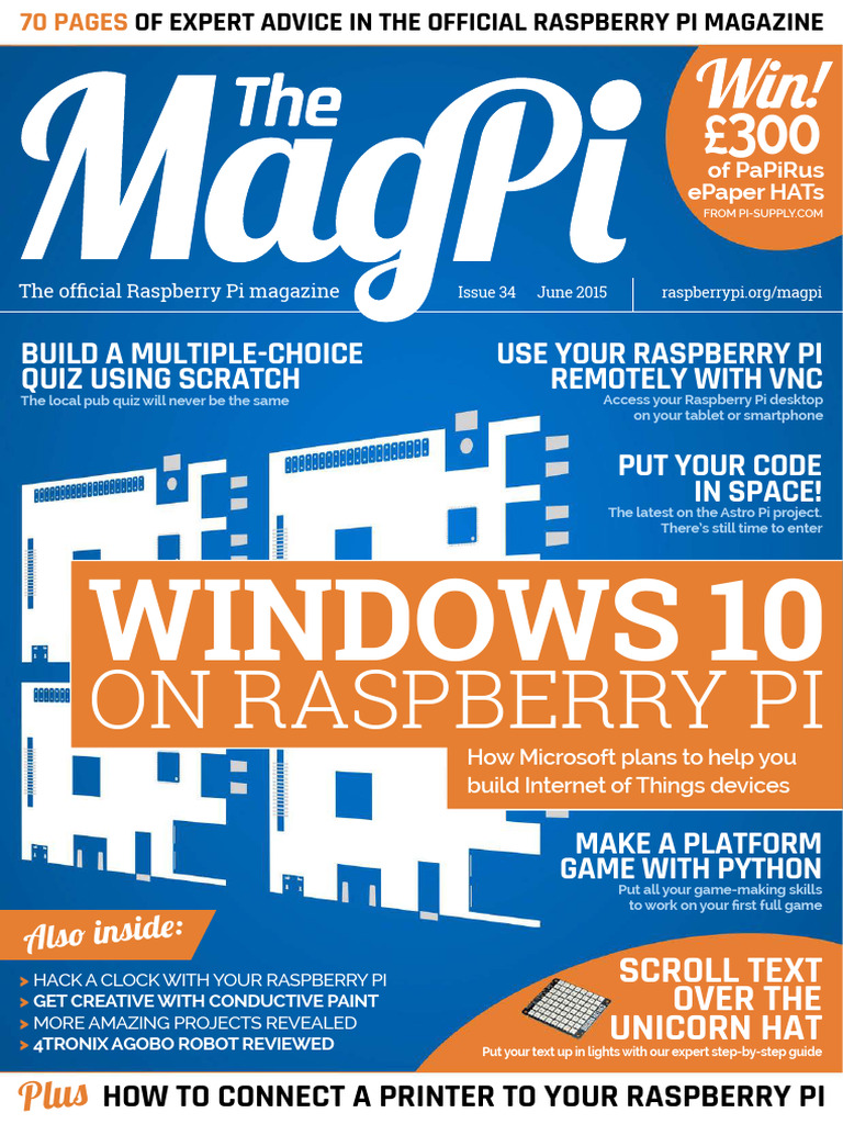 MagPi34 - Windows 10 On Raspberry PI | PDF | Raspberry Pi | Computing