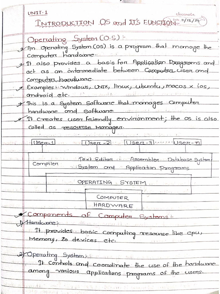 Os Unit-1 | PDF