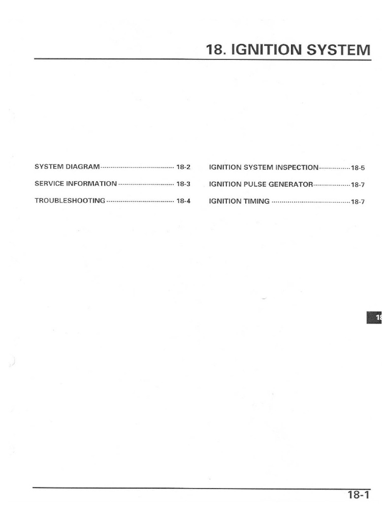 Chapter 18 - Ignition System | PDF