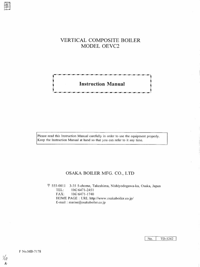 Composite Boiler (Volcano) Inst Manual | PDF | Boiler | Energy Technology