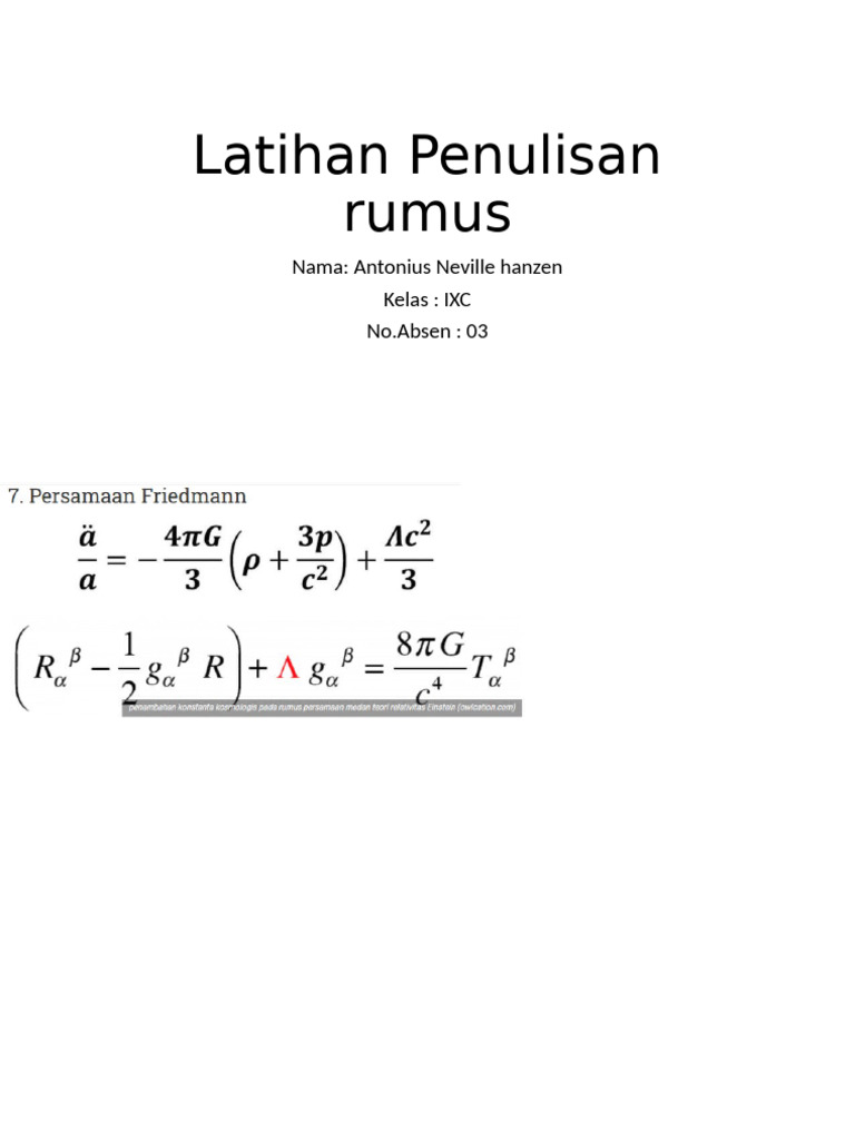 Latihan Penulisan Rumus | PDF