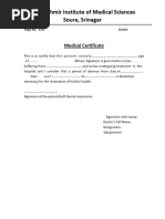 Medical Sickness Certificate | PDF