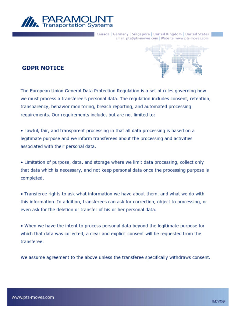 GDPR Notice | PDF