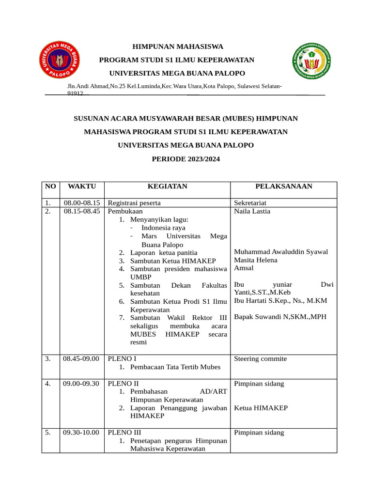 Susuan Acara | PDF