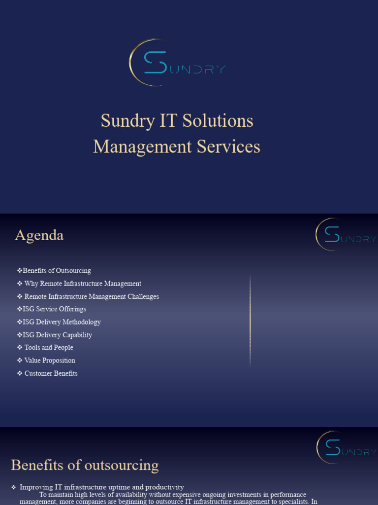 Sundry Managed Services Presentation | PDF | Computer Security | Security