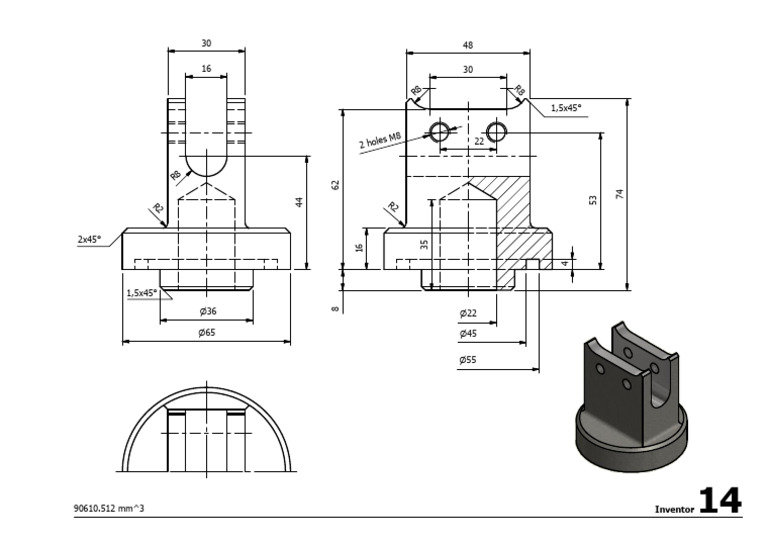 The CAD Album of 100 Parts - 014 | PDF
