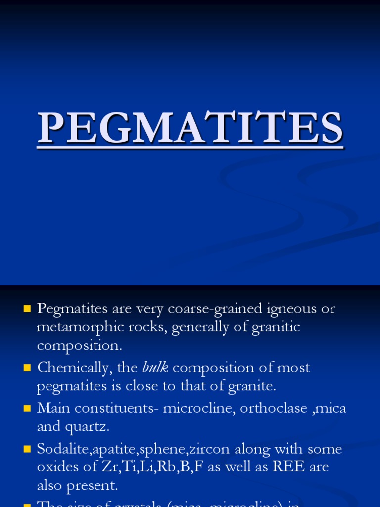 Understanding Pegmatite Composition | PDF