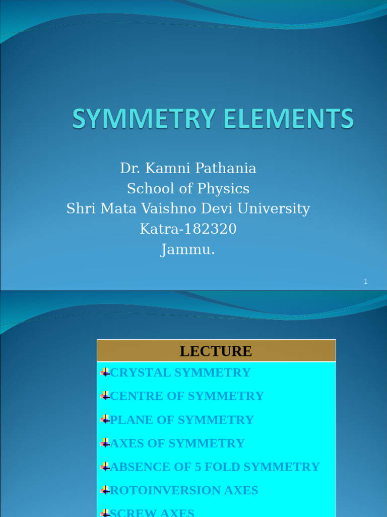 Understanding Crystal Symmetry Concepts | PDF | Crystal Structure ...