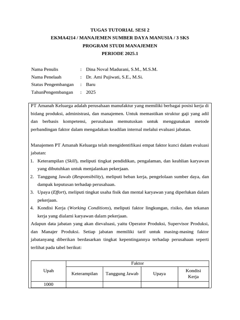 Tugas 2 - MSDM (EKMA4214) - Fenti Anggreini | PDF