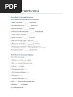 8 Parts of Speech Worksheet | PDF