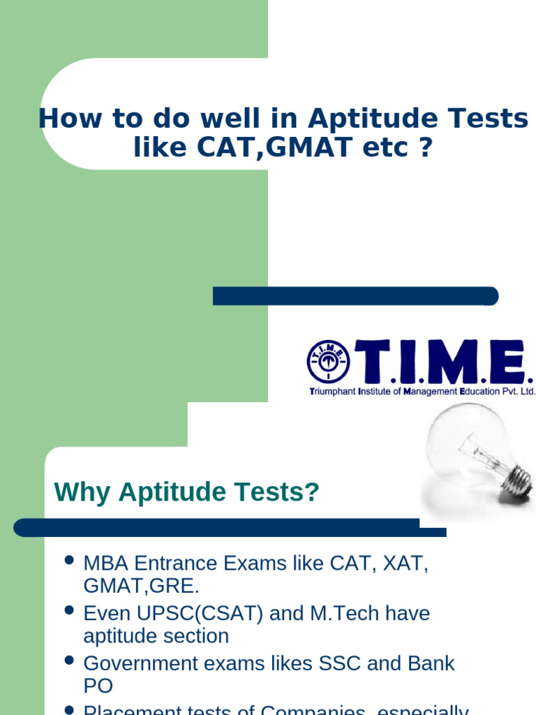 Mastering Aptitude Tests Strategies | PDF | Graduate Management ...
